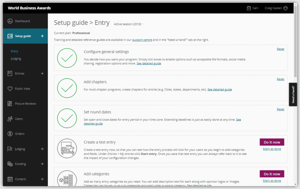 Award Force support options - Awards Management Software