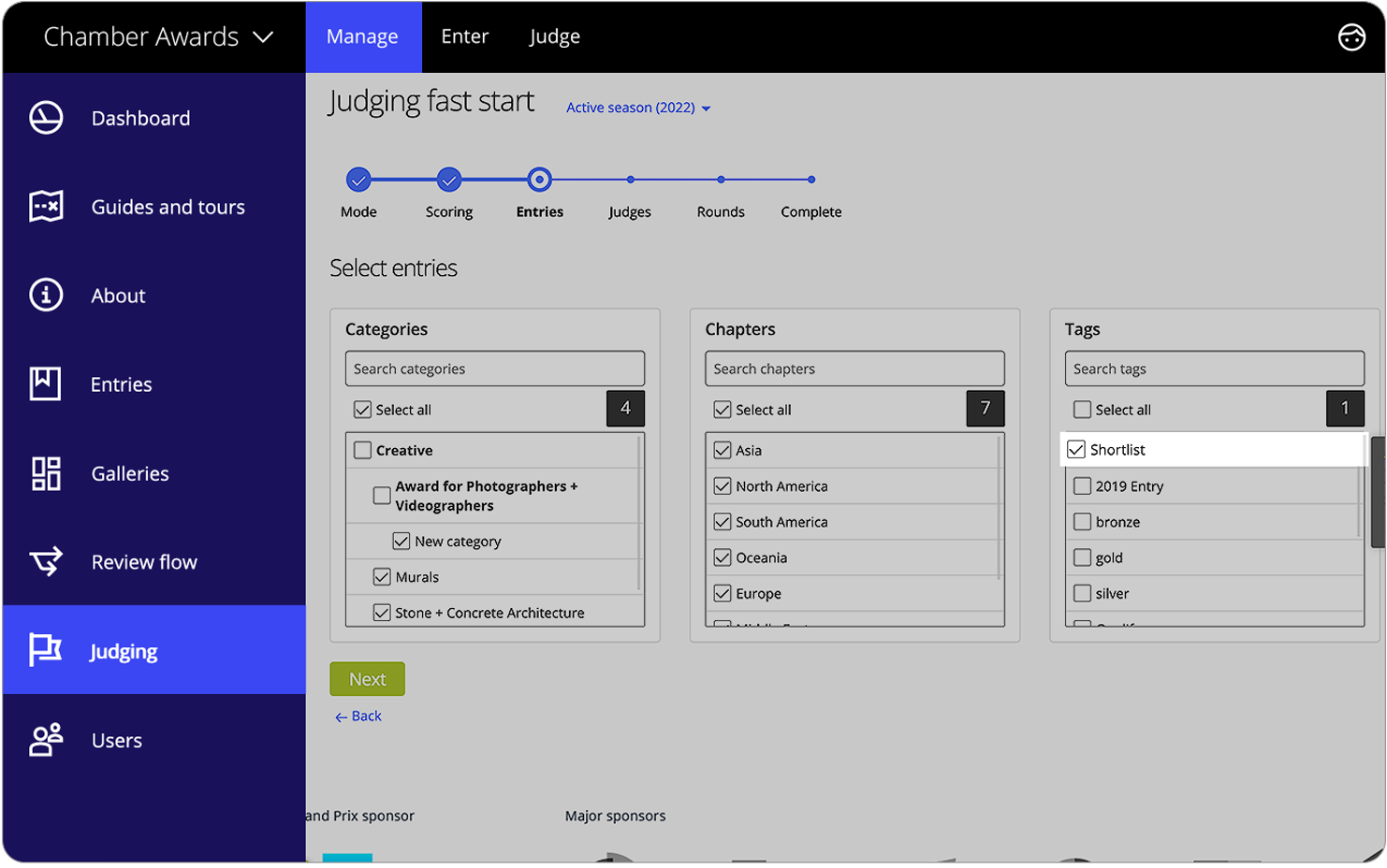Judging fast start: The Award Force judging setup - Awards Management ...