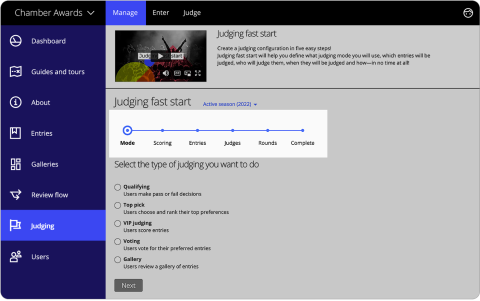 Judging fast start: The Award Force judging setup - Awards Management ...
